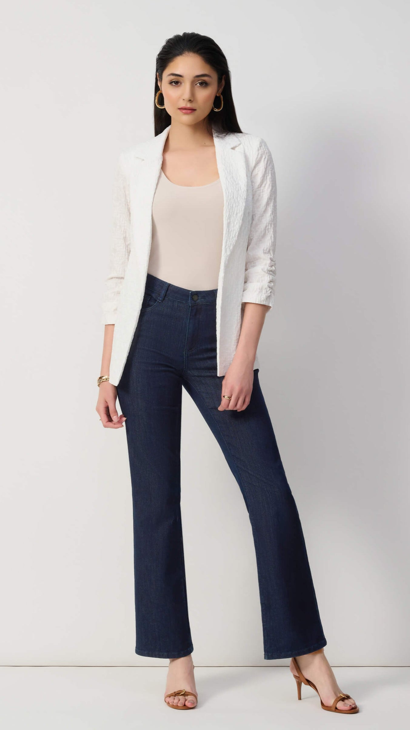 Brooke Classic Bootcut Stretch Jeans - Dark Denim 251967F25 – The Wardrobe