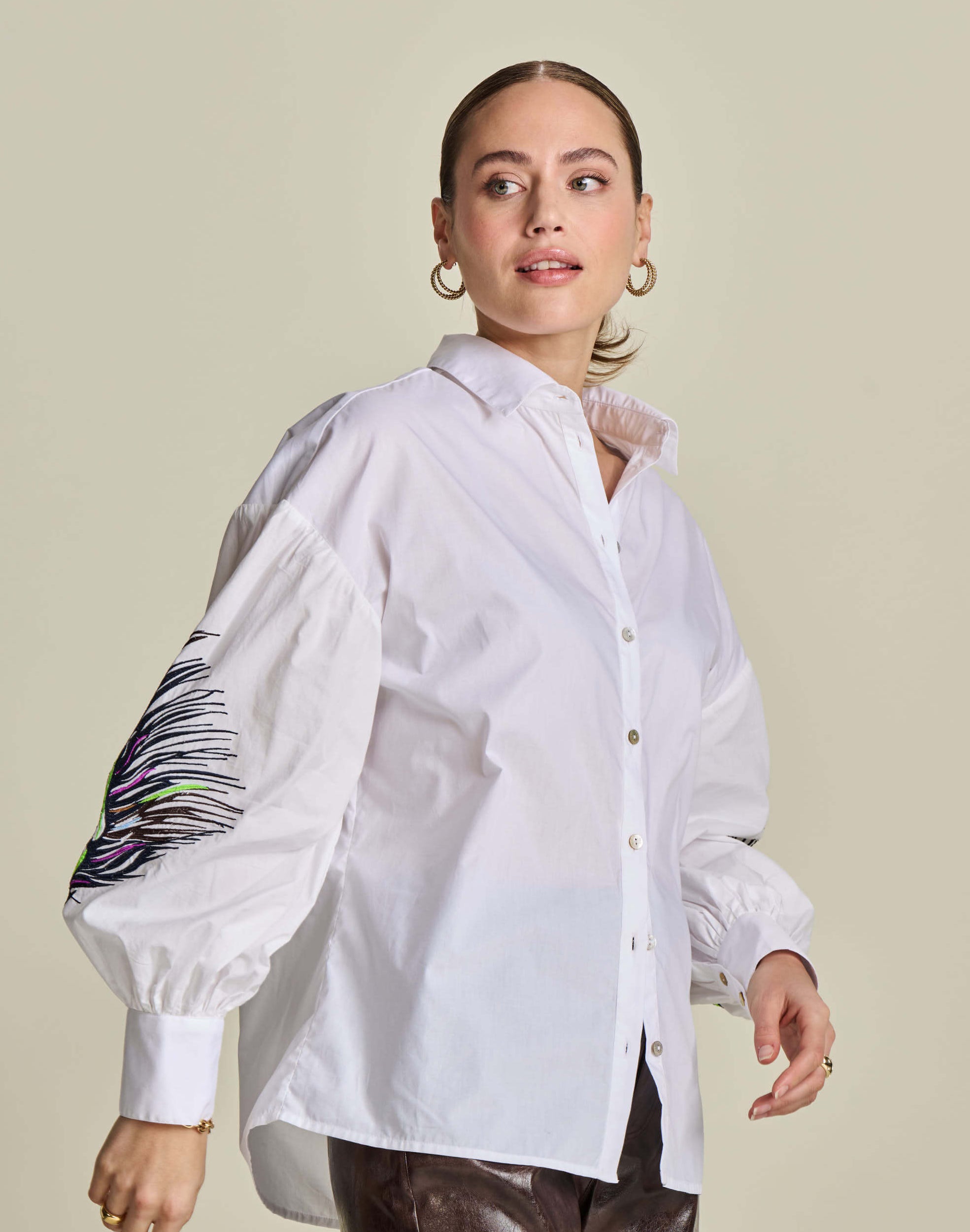 Maxime Feather Shirt Size 12 – The Wardrobe